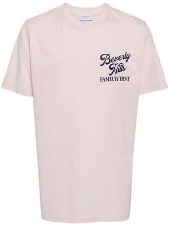 Family Fir$t Milano T-Shirt mit Logo-Print - Rosa