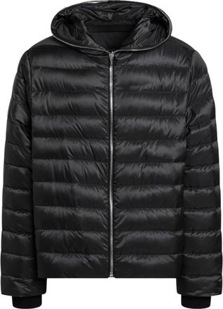 Rick Owens Homme, Vestes, Noir, Taille: L Zip Lock Hooded Down Jacket