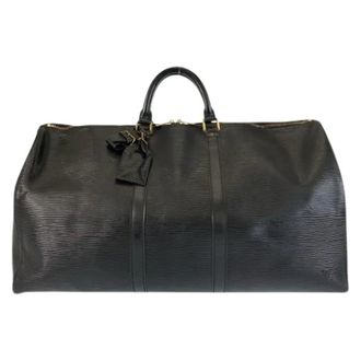 Louis Vuitton unisex, Pre-owned, Noir, Taille: ONE Size Sac Week-end en Cuir Pre-owned