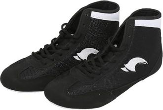 Generic Chaussons de boxe pour homme, pointure 48, chaussures de lutte, chaussures de boxe, chaussures de compétition dentraînement pour homme 997h V1, Noir, 