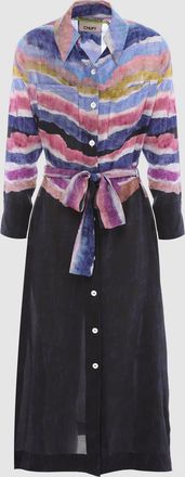 Chufy Robe Ella Kaia Soie Navy