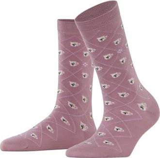 Burlington Teatime W So coton fantaisie 1 paire, Chaussettes Femme, Rose Tea 8847, 36-41