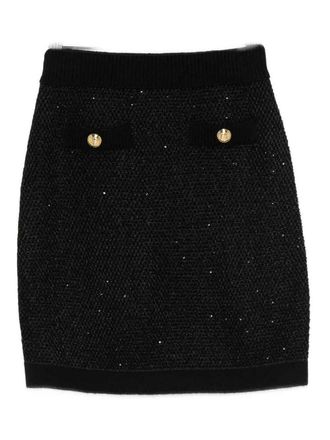 Elisabetta Franchi Jupe Midi - Noir