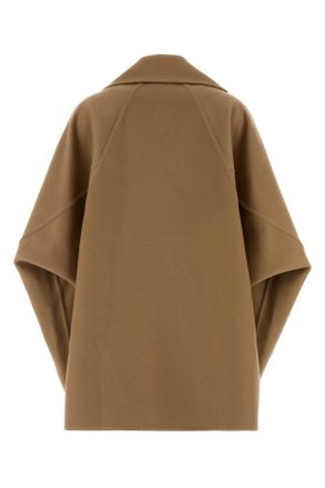 Loewe Womens Coat Camel Wool