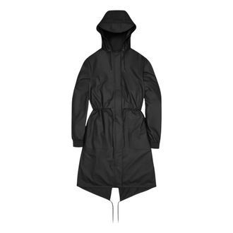 Rains Femme, Manteaux, Noir, Taille: 42 FR String W Parka W3
