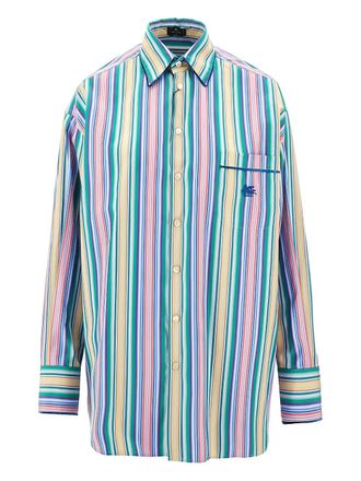 Etro chemise &agrave; rayures - Bleu