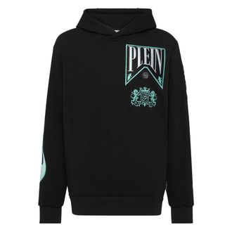 Philipp Plein Homme, Sweatshirts et sweats &agrave; capuche, Noir, Taille: S Hooded SweaT-shirt Racing