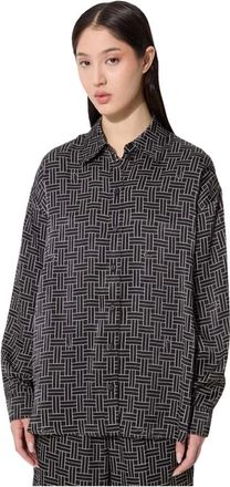 Kenzo Femme, Blouses et Chemises, Multicolore, Taille: 36 FR Chemise Weave &agrave; &eacute;paules tombantes