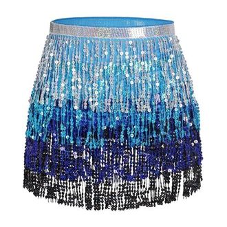 Generic Jupe &agrave; paillettes &agrave; paillettes pour femme - Costume de danse du ventre - Jupe &agrave; paillettes - Jupe &agrave; paillettes - Jupe &agrave; paillettes - Jupe &agrave; paillettes