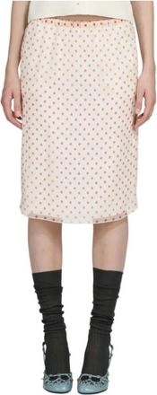 N&deg;21 Femme, Jupes, Beige, Taille: 46 FR Jupe Crayon &agrave; Pois