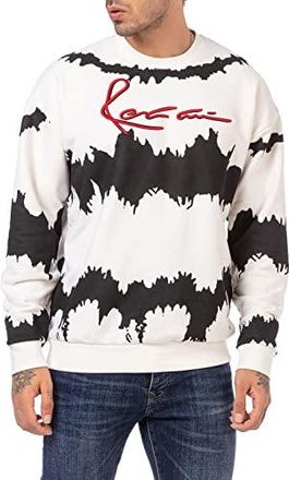 Red Bridge Sweat pour Homme avec col Rond Black and White Blanc M