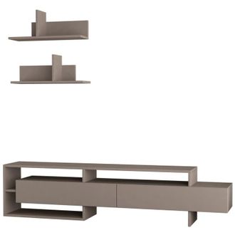Calicosy TV-M&ouml;bel mit 2 T&uuml;ren und 2 Wandregalen L180 cm - Gara