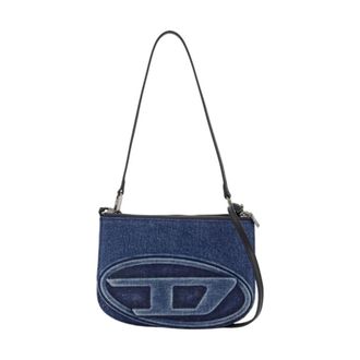 Diesel Blaue Baumwoll Twin Pouch mit Kette - - Bags - Damen - Blau - ONE SIZE