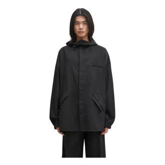 Yohji Yamamoto Hochwertiges Woll-Kapuzenoberteil - - Jackets - Herren - Schwarzk - XL