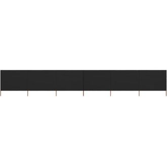 vidaXL Paravent 6 panneaux Tissu 800 x 160 cm Noir vidaXL