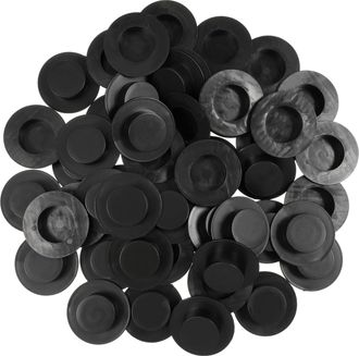 Cabilock Kleiner Clown Mütze Kunststoff 37x10mm Schwarz Selbstgemacht Bastelhut Weihnachtsdeko Handarbeit 50 Stück