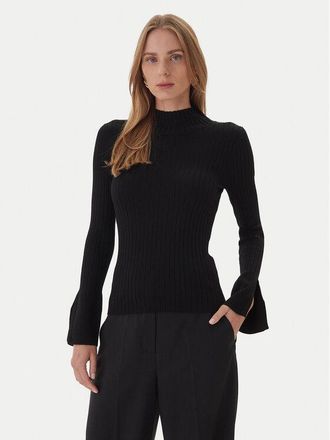 Kaos Rollkragenpullover RI1NT052 0001 Schwarz Regular Fit