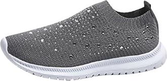 Generic Baskets pour femme - En maille - Respirantes - Légères - Décontractées - Pour lété - Avec semelle souple - Sandales plates - Chaussures de sport - Bat