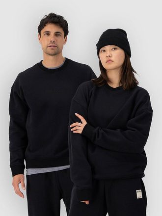 Mons Royale Verdant Merino Organic Cotton Crew Sweat noir