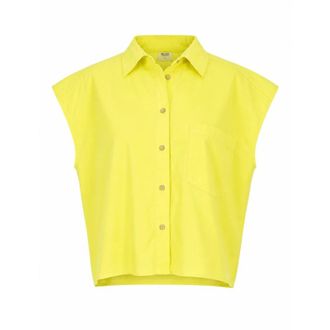 Brand Unique Femme, Blouses et Chemises, Jaune, Taille: 42 FR Chemise Oversize Sans Manches