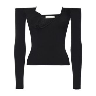 CHRISTOPHER ESBER Femme, Tops, Noir, Taille: 40 FR Odessa Arced Knitted L/S Top