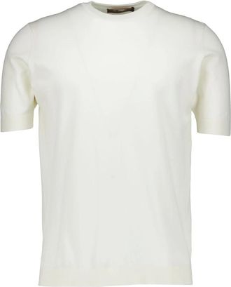 FILIPPO DE LAURENTIIS Homme, Pulls, Beige, Taille: L Crepe Cotton T-Shirt