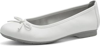 Jana Ballerines avec Noeud Vegan, Blanc (Blanc), 39 EU