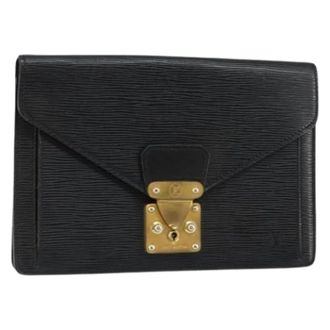 Louis Vuitton Pochette en cuir Pre-owned - Femme - Pre-owned - Noir - Taille: ONE Size