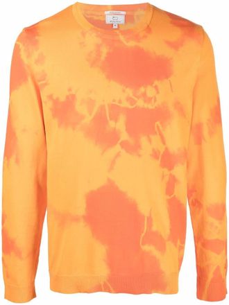 Woolrich pull en maille &agrave; imprim&eacute; tie-dye - Orange