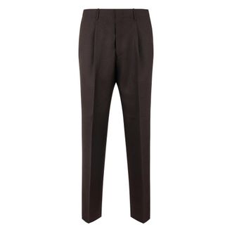 Slowear Straight Fit Hose aus 4-f&auml;diger Wolle - - Trousers - Herren - Braun - S