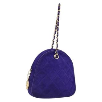 Chanel Sac &agrave; main mini vintage doccasion - Femme - Pre-owned - Violet - Taille: ONE Size