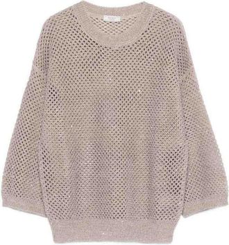 PESERICO Pull Col Rond - Marron