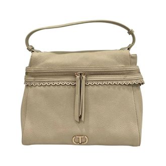 Twinset Femme, Sacs, Beige, Taille: ONE Size &Eacute;l&eacute;gant sac &agrave; main en cuir PU