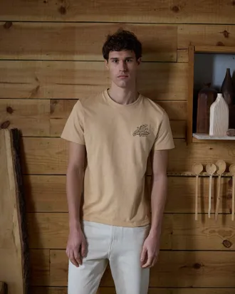 Faguo T-shirt beige coton