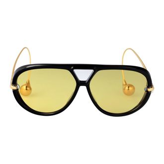 Bottega Veneta Femme, Accessoires, Jaune, Taille: 63 MM Lunettes de soleil &eacute;l&eacute;gantes Bv1273S