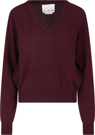 SA SU PHI Pull Col Rond - Rouge