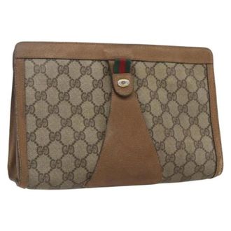 Gucci Pochette en Toile Pre-owned - Femme - Pre-owned - Beige - Taille: ONE Size