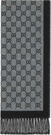 Gucci Schal mit GG-Jacquardmuster - Grau