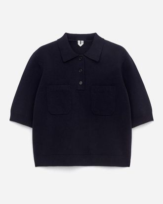 Arket Poloshirt Aus Baumwolle -Blau