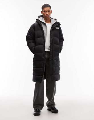 The North Face Nuptse - Daunen-Pufferjacke im Parka-Stil in Schwarz