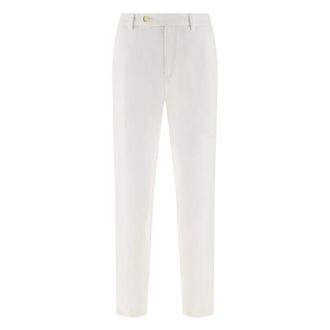 Boggi Milano Homme, Pantalons, Blanc, Taille: W36 Pantalon en Lin