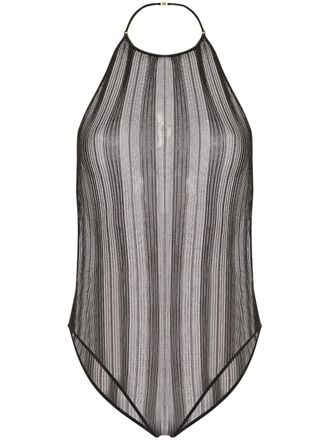 Saint Laurent R&uuml;ckenfreier Body - Schwarz