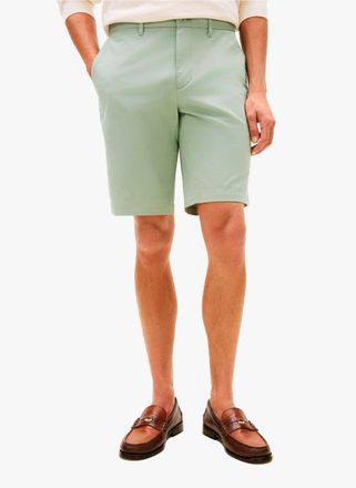 Tommy Hilfiger Bermuda chino &agrave; logo en coton m&eacute;lang&eacute;