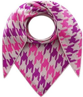 Zwillingsherz Foulard triangulaire &eacute;tole avec cachemire et laine pour femme - Foulard en cachemire de qualit&eacute; sup&eacute;rieure - Motif pied-de-poule - &Eacute;charpe pour femme 