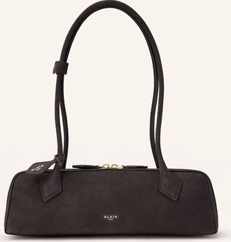 Alaia Ala&iuml;a Schultertasche Le Teckel Medium grau