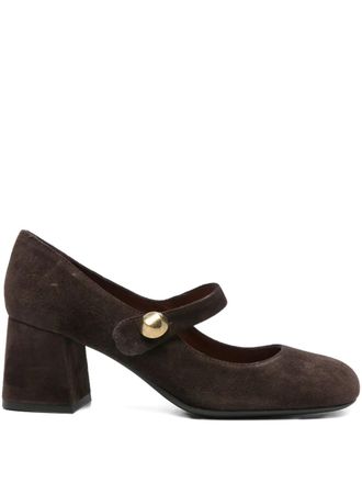 Roberto Festa Milano Pumps mit Blockabsatz 55mm - Braun
