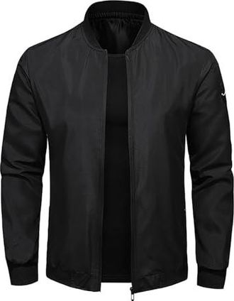 Generic Veste Chemise Zippé pour Hommes Blouson Aviateur Homme Fermeture Éclair Manteau Homme Hiver