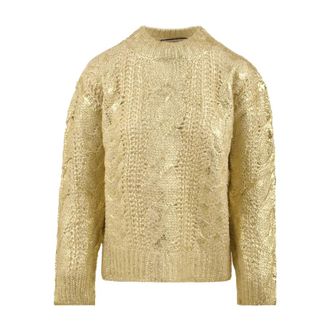 Akep Goldene Sweaters f&uuml;r Stilvolles Aussehen - - Knitwear - Damen - Beige - S