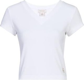 Calvin Klein T-shirt col V en coton m&eacute;lang&eacute;