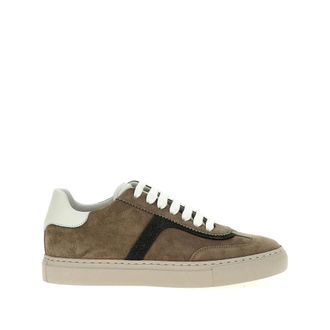 Brunello Cucinelli Femme, Chaussures, Brun, Taille: 38 EU Baskets Marron Clair à Lacets